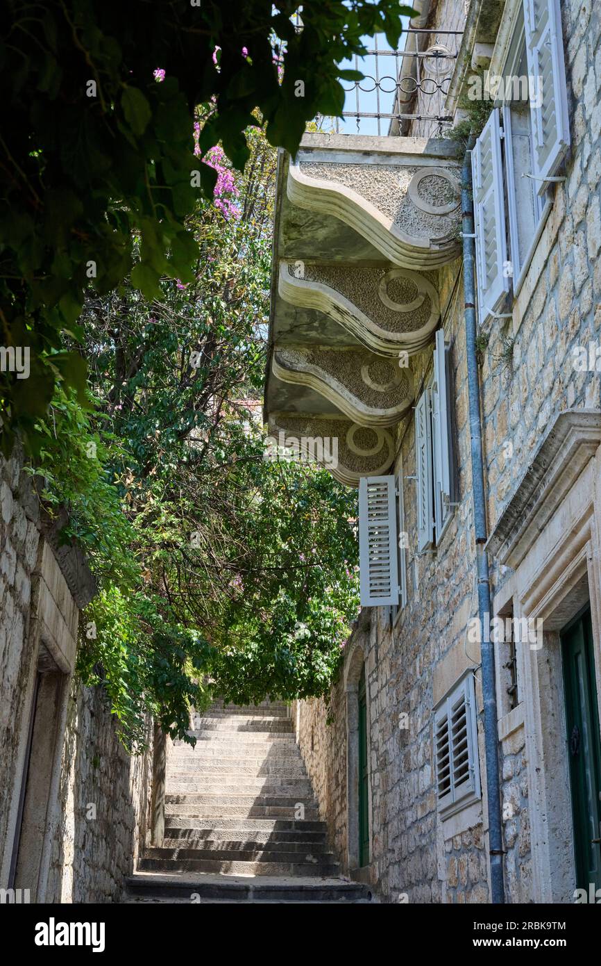 The streets of Hvar, Croatia Stock Photo - Alamy
