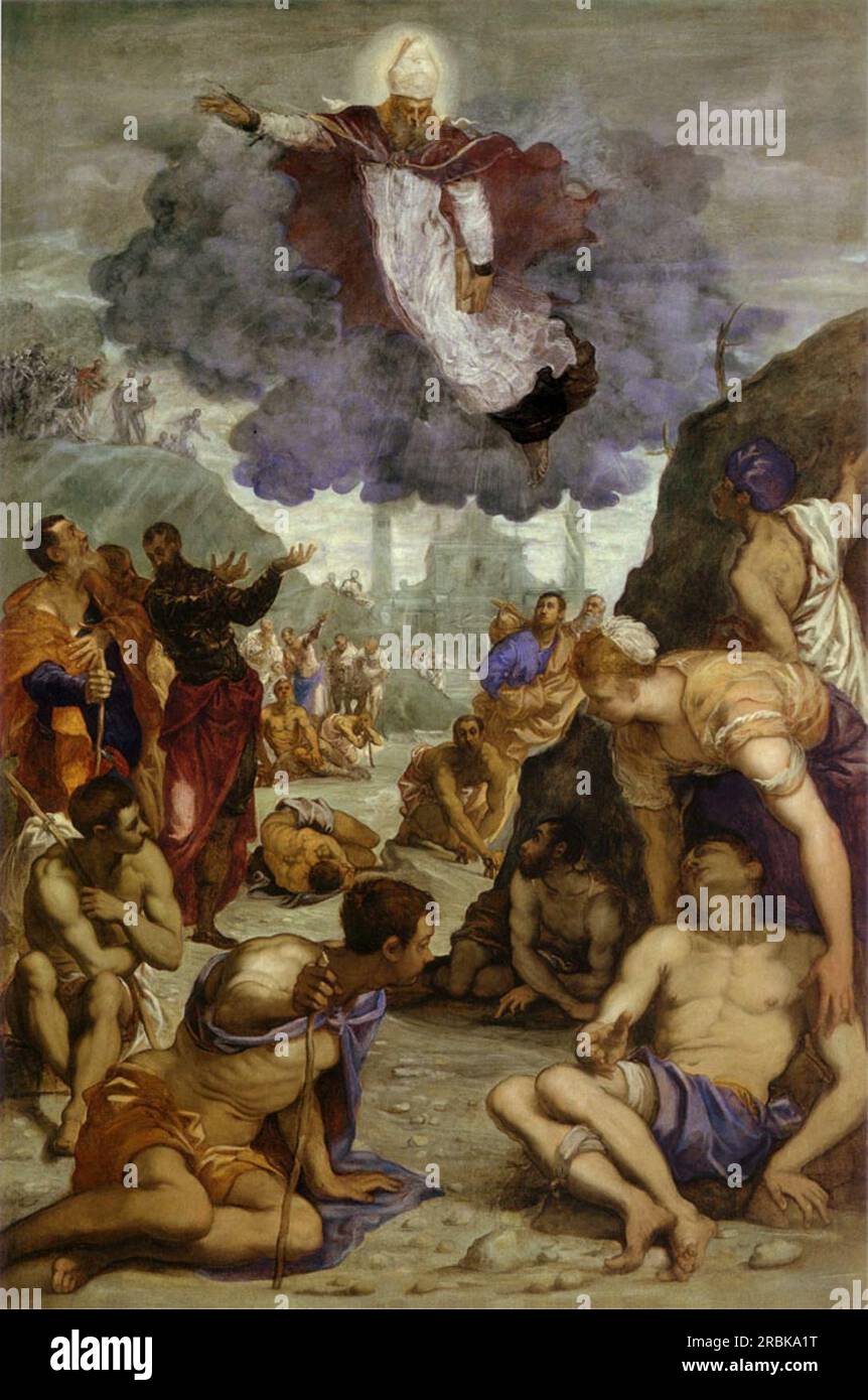The Miracle of St Augustine 1550 by Tintoretto Stock Photo - Alamy