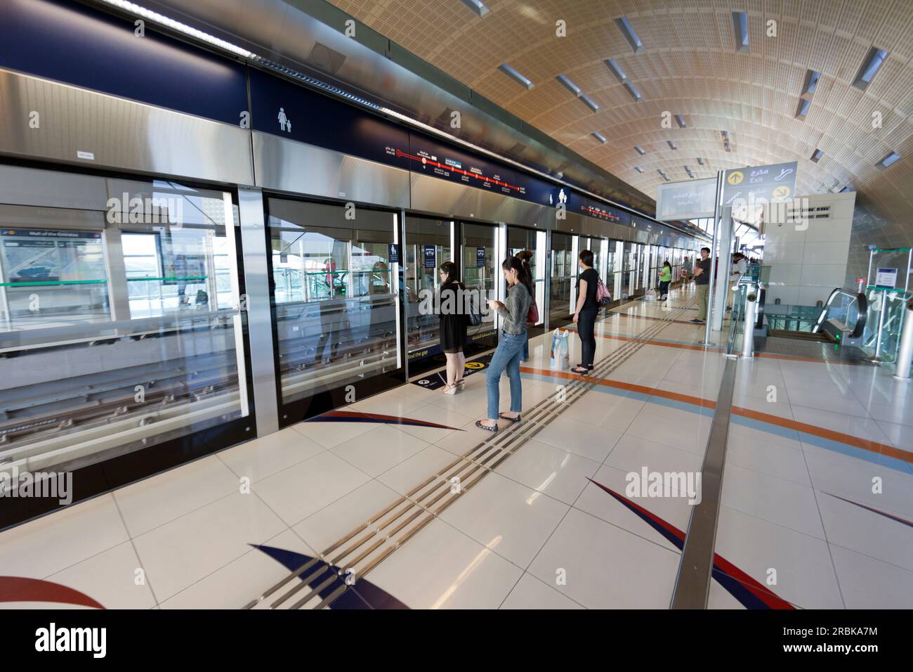UAE, Dubai, interior of Dubai Monorail station Stock Photo - Alamy
