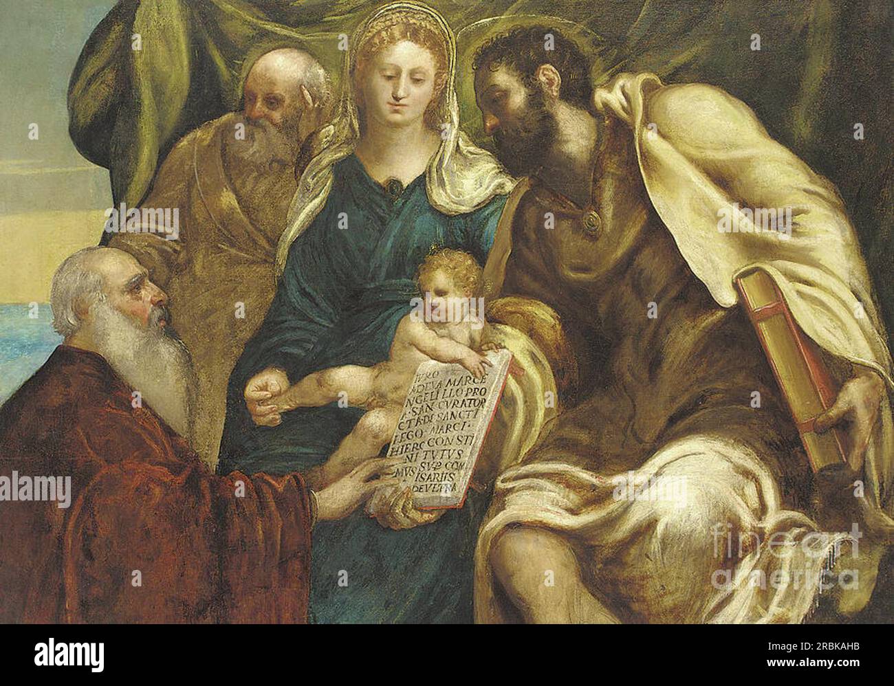 The Holy Family and the Doge Ranieri by Tintoretto Stock Photo - Alamy