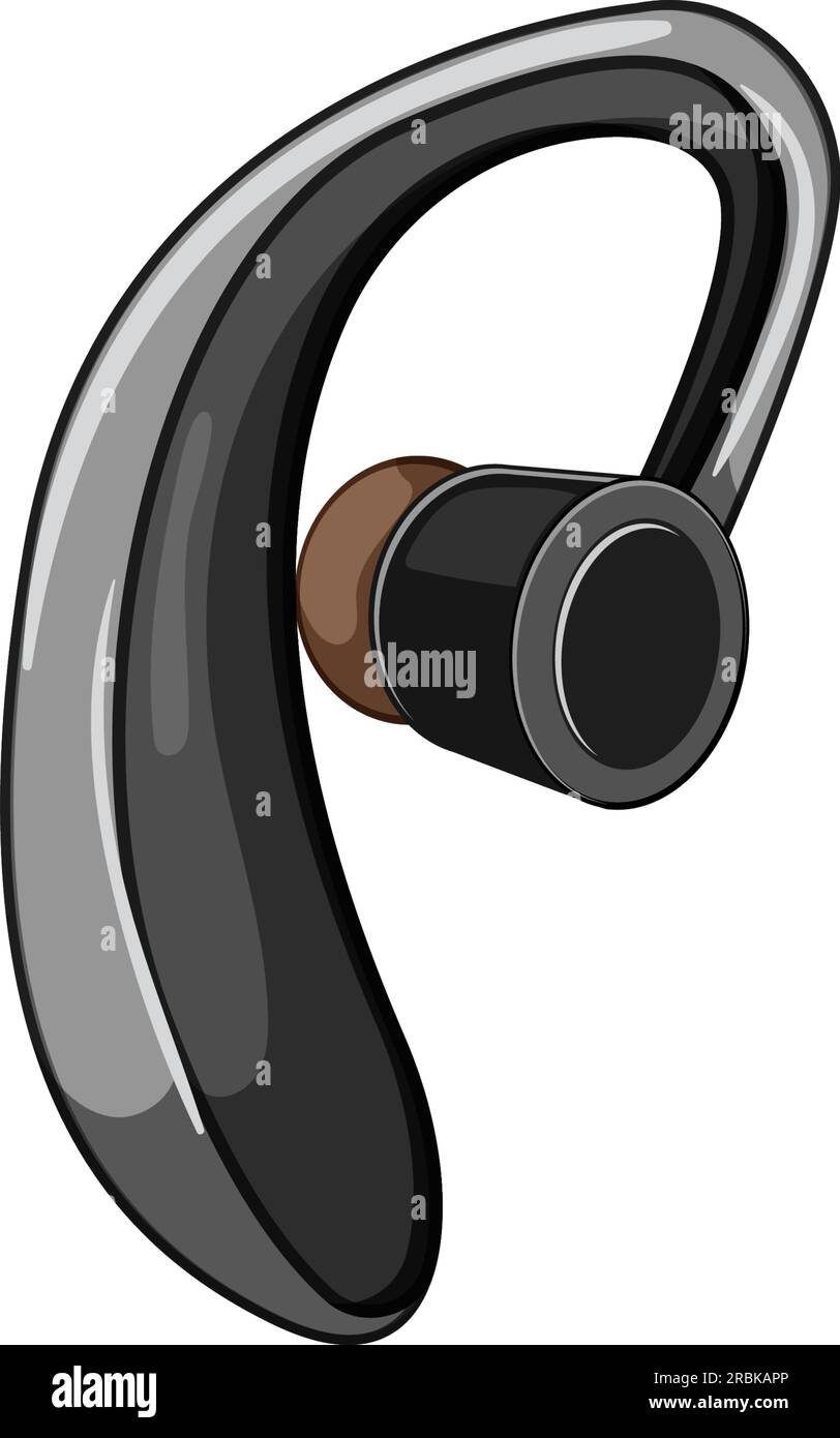 desk headset audio cartoon vector illustration Stock Vector Image & Art ...