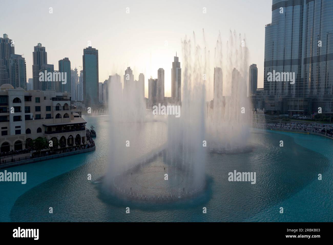 UAE, Dubai, downtown Dubai Burj Dubai Dubai Mall Burj Khalifa Lake ...