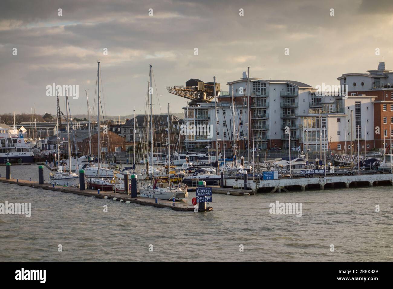 East Cowes Harbourside view, Isle of Wight, UK Stock Photo - Alamy