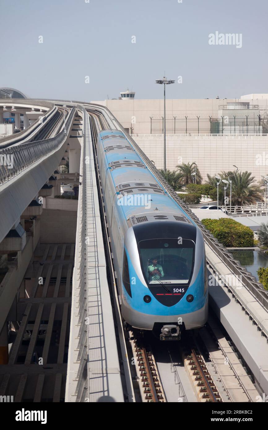 UAE, Dubai, Monorail near Dubai airport station Stock Photo - Alamy