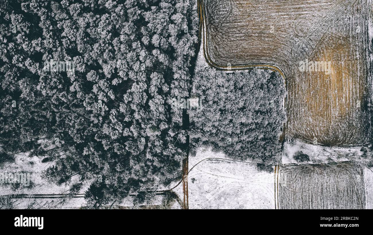 Drone snow field hi-res stock photography and images - Alamy