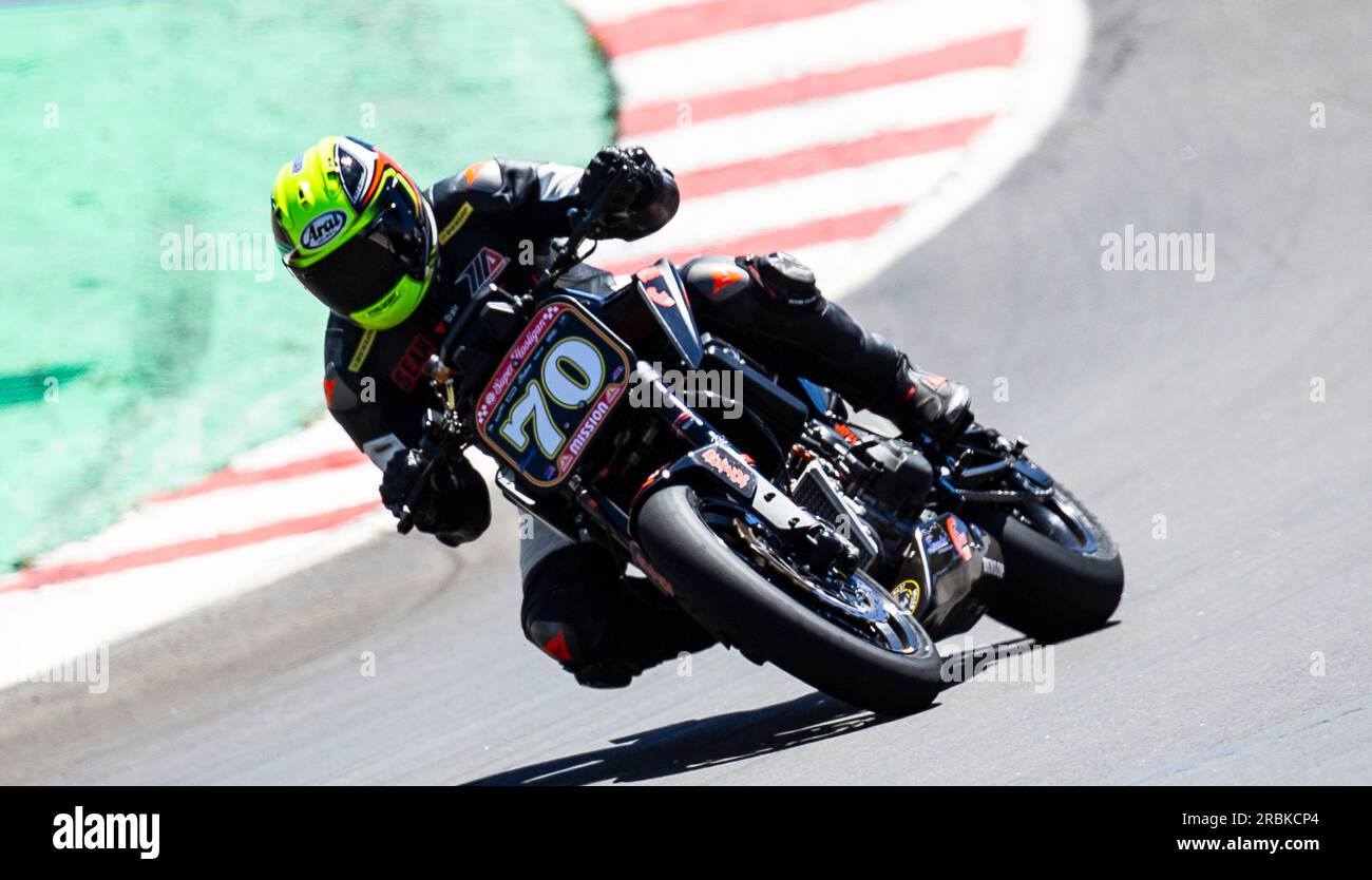 July 09 2023 Monterey, CA, U.S.A Sean Cresap rides in the corkscrew ...