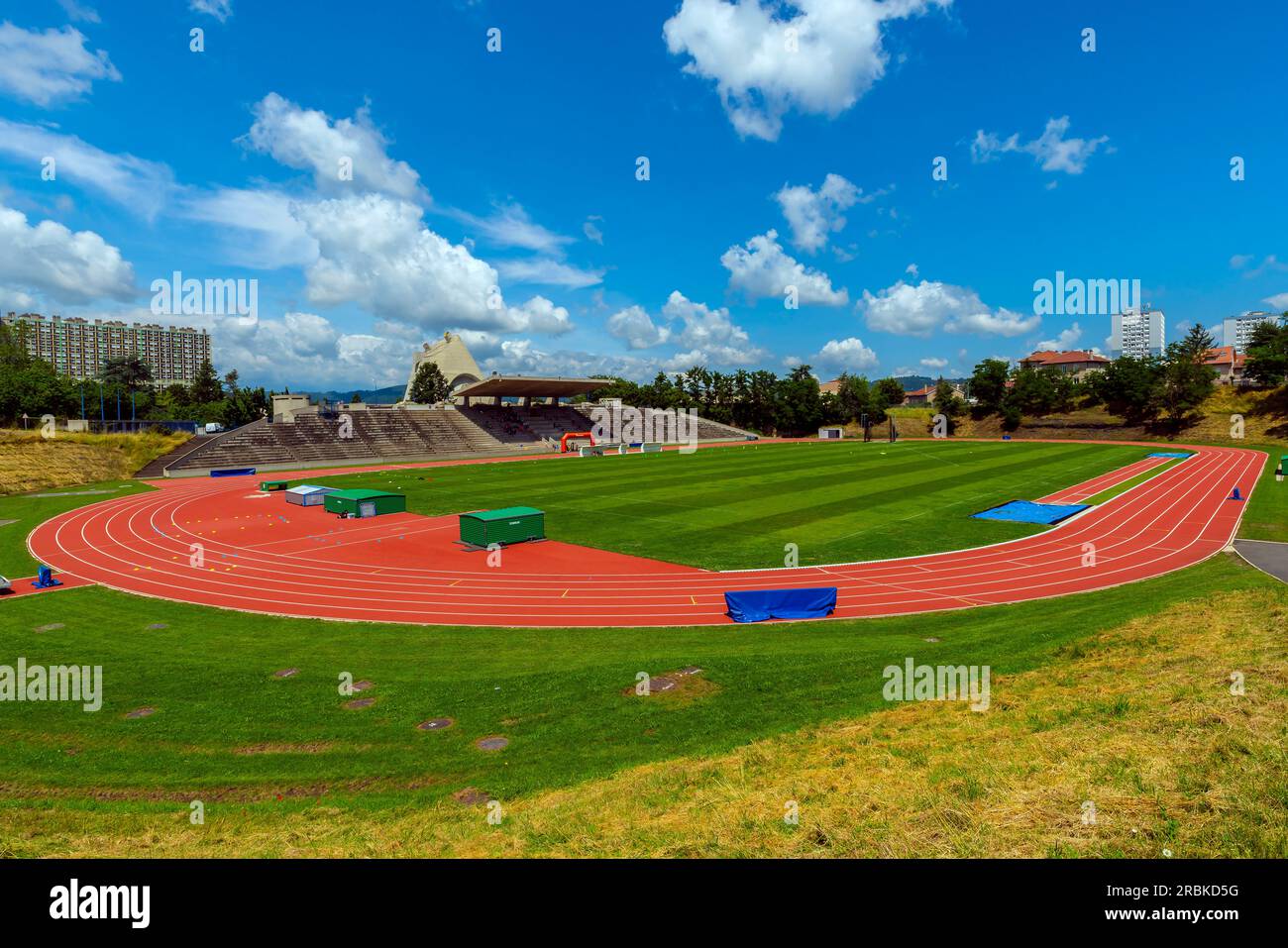 The stadium in the sports complex designed by Le Corbusier. Le ...