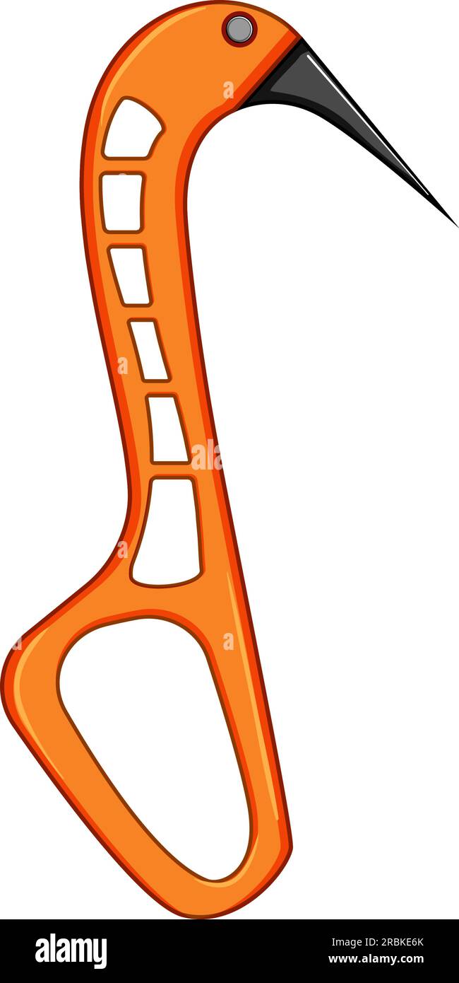 high piolet ice tool cartoon vector illustration Stock Vector Image ...