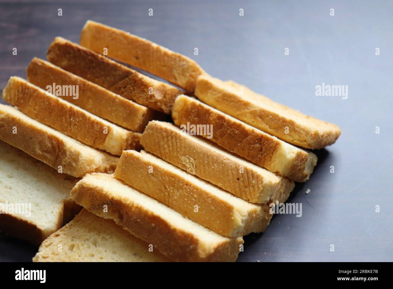 Tea Time Snack. Healthy Wheat rusk served with Indian hot masala tea ...