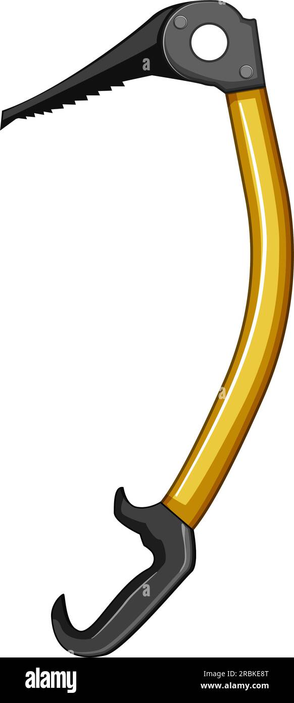 active piolet ice tool cartoon vector illustration Stock Vector Image ...