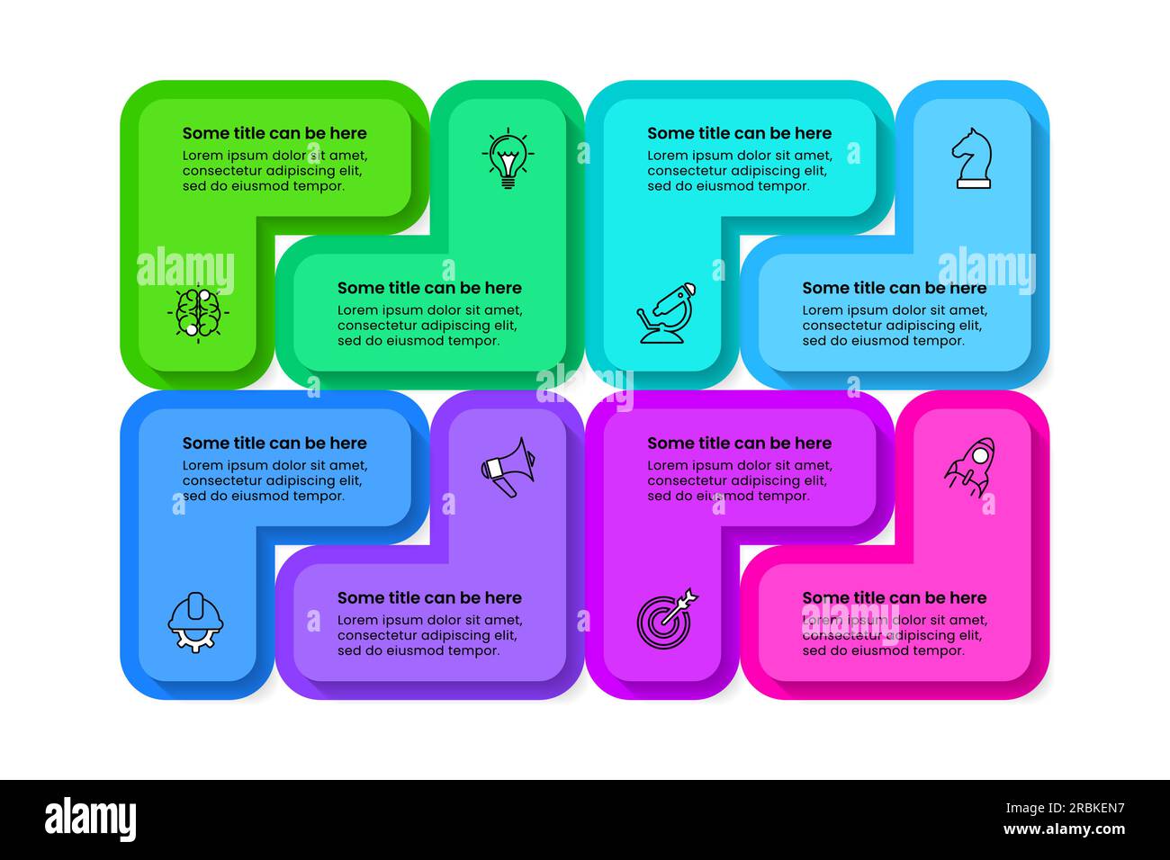 Infographic template with icons and 8 options or steps. Can be used for ...