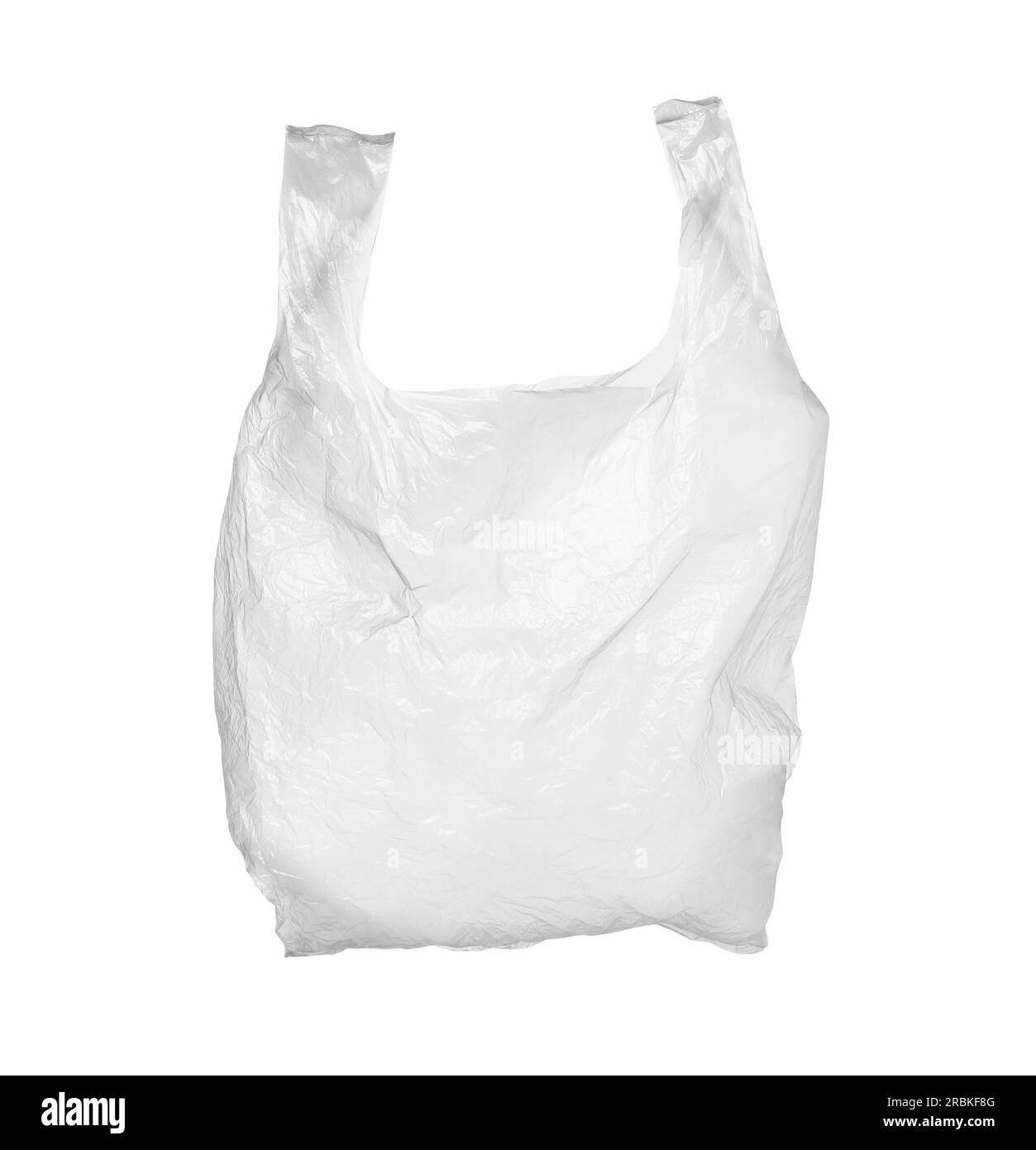 One empty plastic bag isolated on white Stock Photo - Alamy