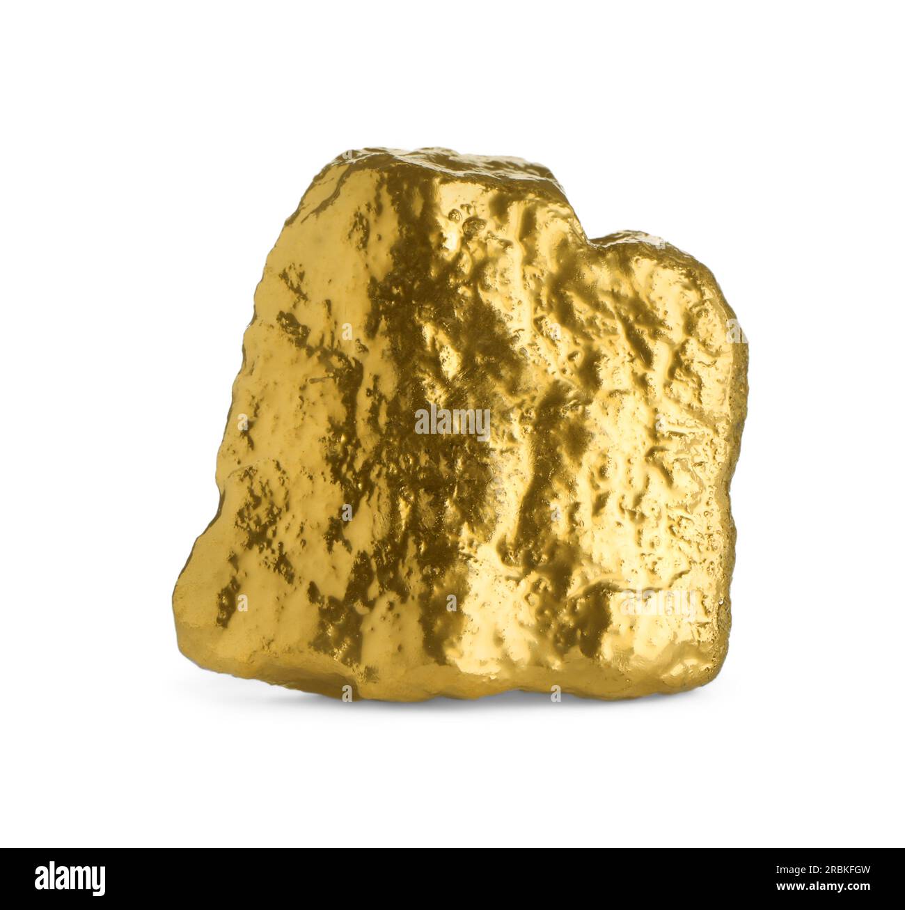 One beautiful gold nugget on white background Stock Photo - Alamy