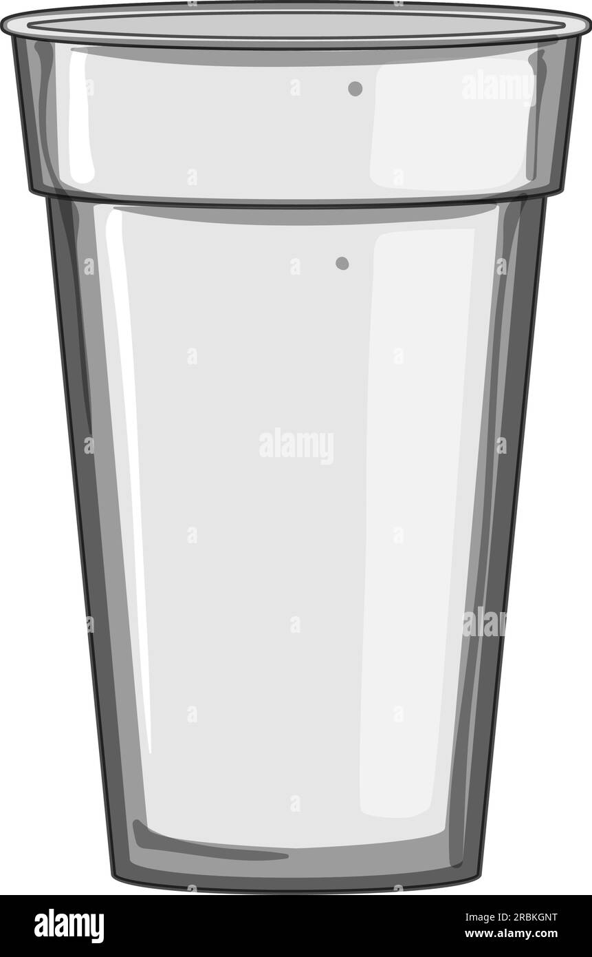 Empty Plastic Cup Cartoon Vector Illustration Stock Vector Image And Art Alamy