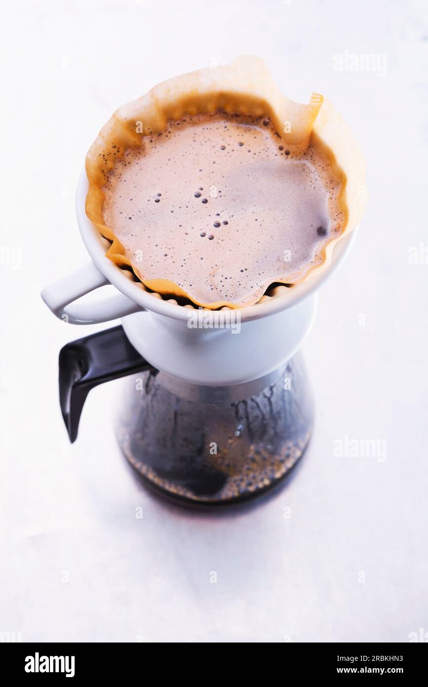 Brewing filter coffee Stock Photo - Alamy