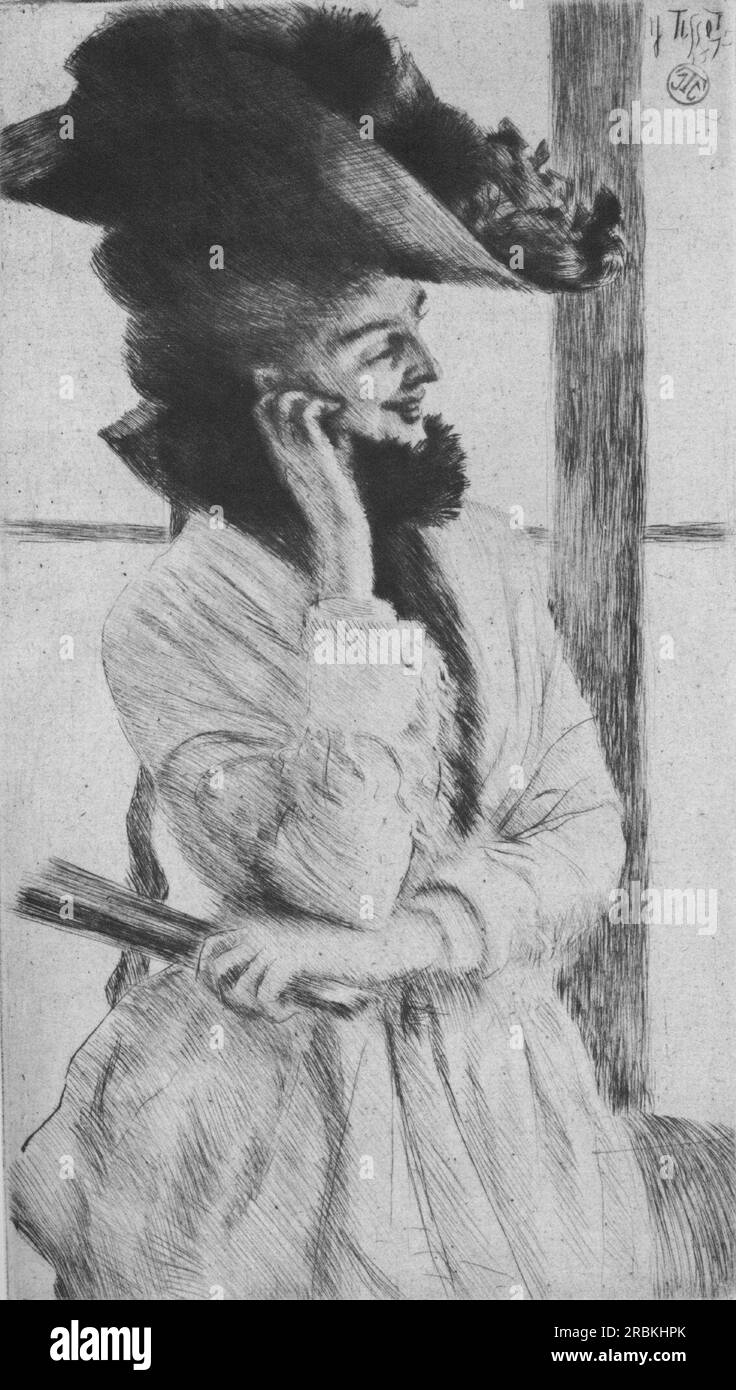 The Window by James Tissot Stock Photo - Alamy