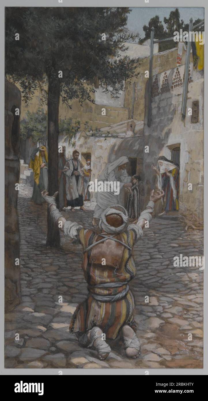 Healing of the Lepers at Capernaum 1894 by James Tissot Stock Photo - Alamy