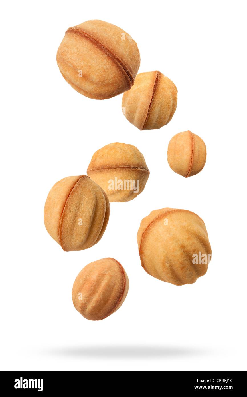 Many delicious nut shaped cookies with caramelized condensed milk ...
