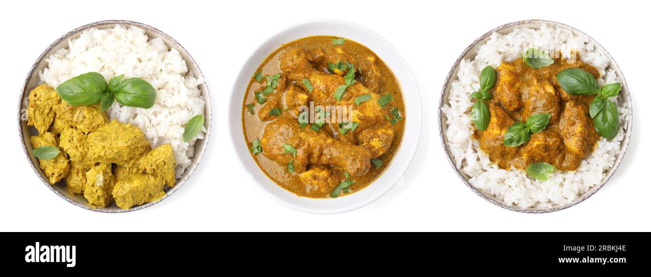 Collage delicious chicken curry hi-res stock photography and images - Alamy