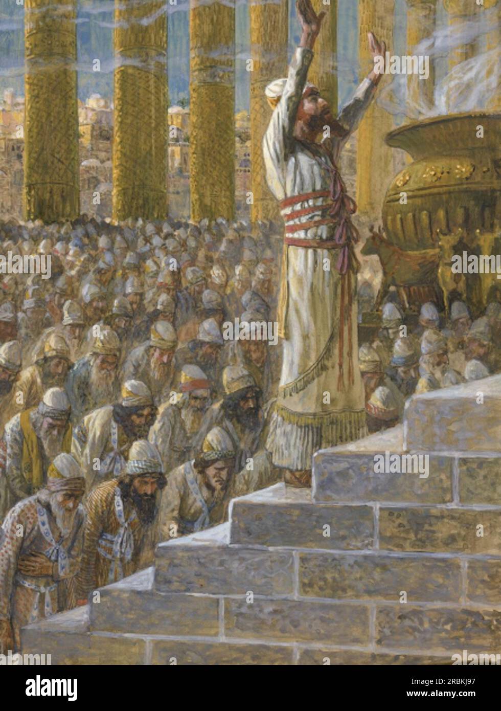 Solomon Dedicates the Temple at Jerusalem 1902 by James Tissot Stock ...