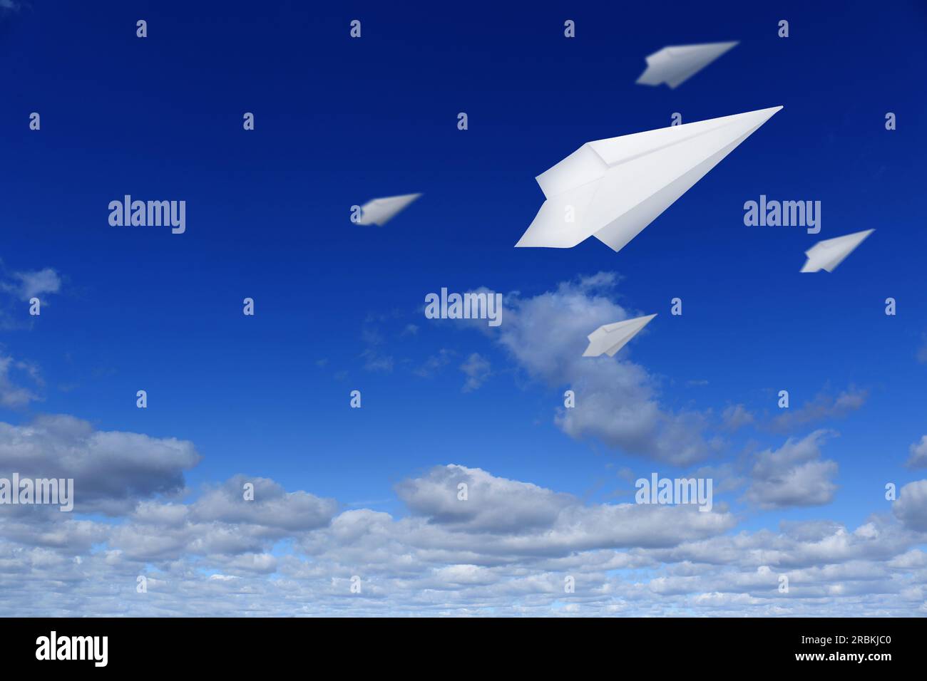 Paper Airplanes In The Sky