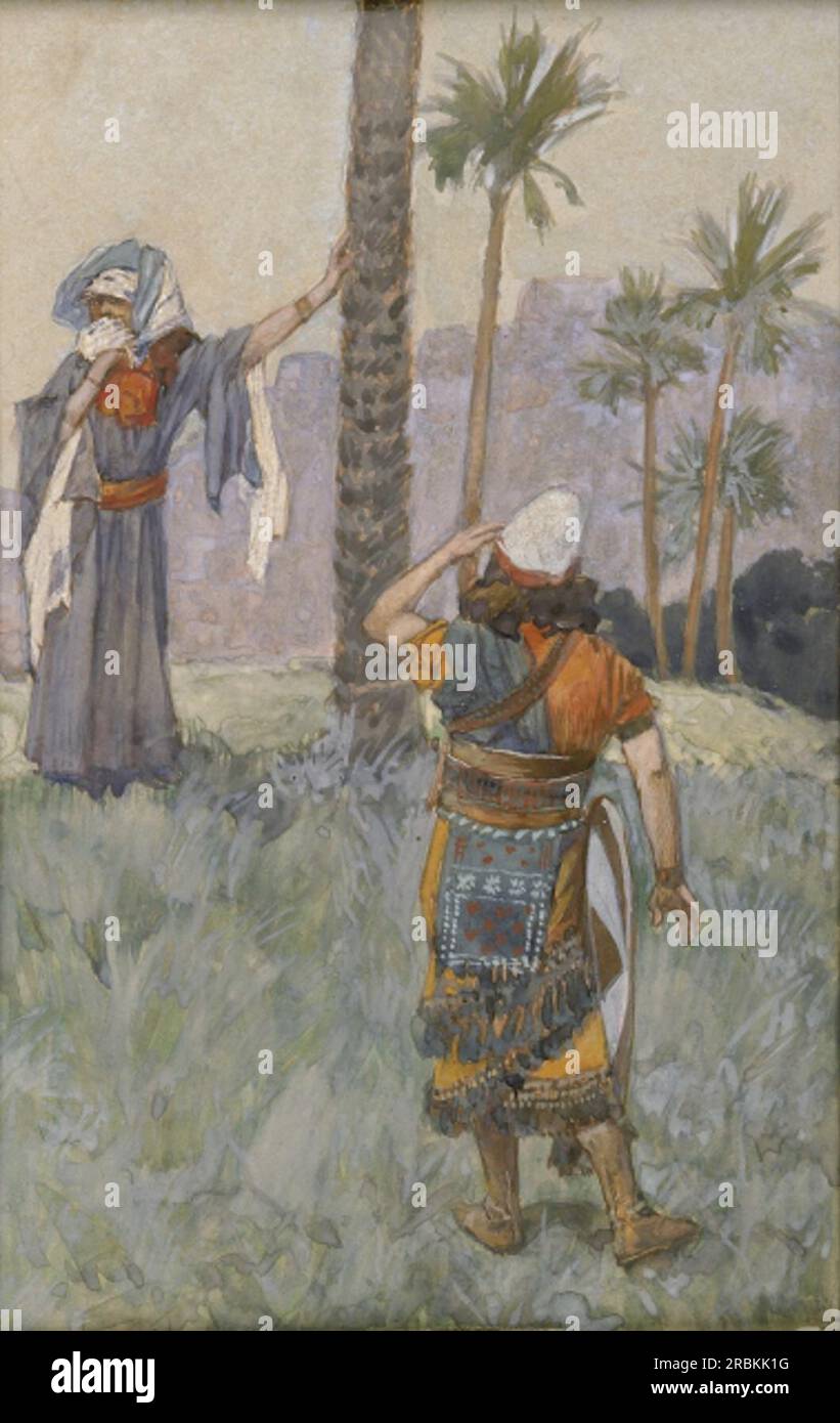 Deborah Beneath the Palm Tree 1902 by James Tissot Stock Photo - Alamy