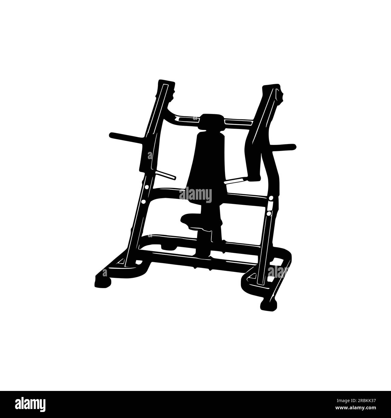 Chest press machine Stock Vector Images - Alamy