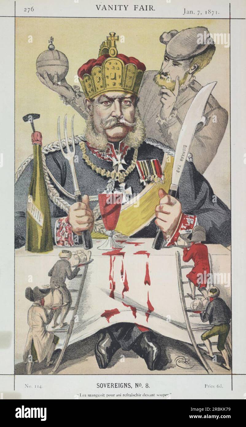 Sovereigns No.8° Caricature of William I, King of Prussia 1870 by James ...