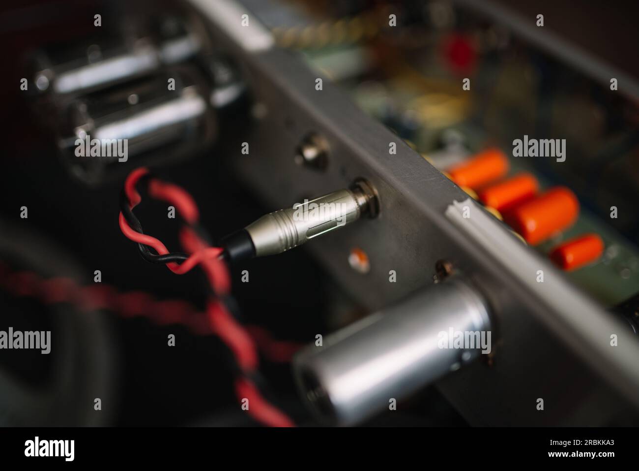 Amplifier jack for speaker Stock Photo - Alamy