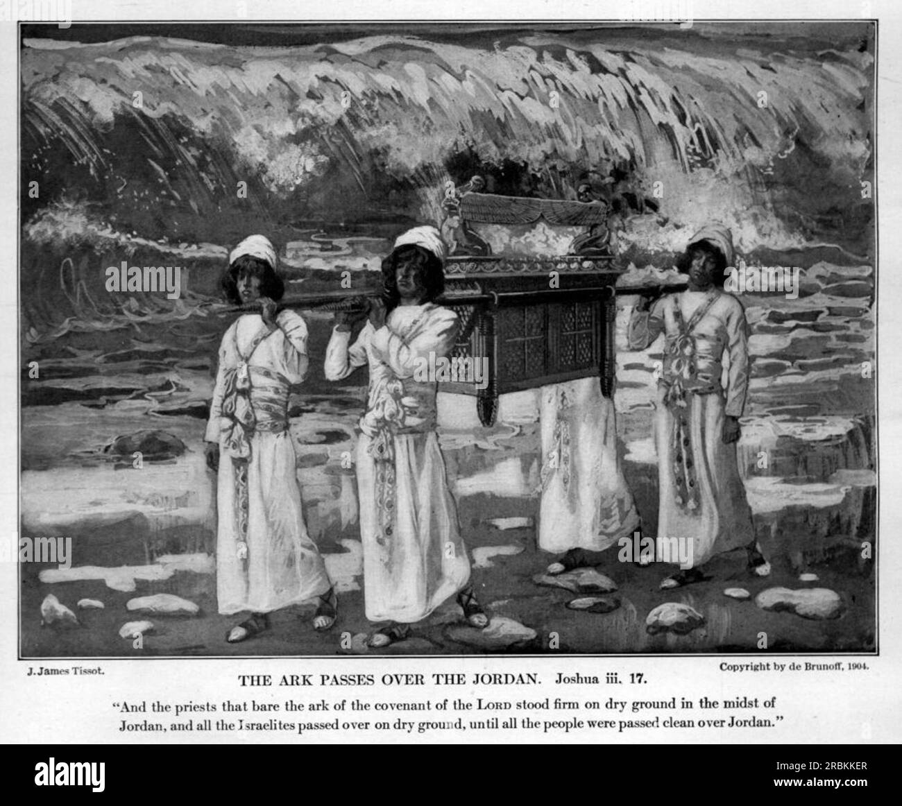 The Ark Passes Over the Jordan 1902 by James Tissot Stock Photo - Alamy