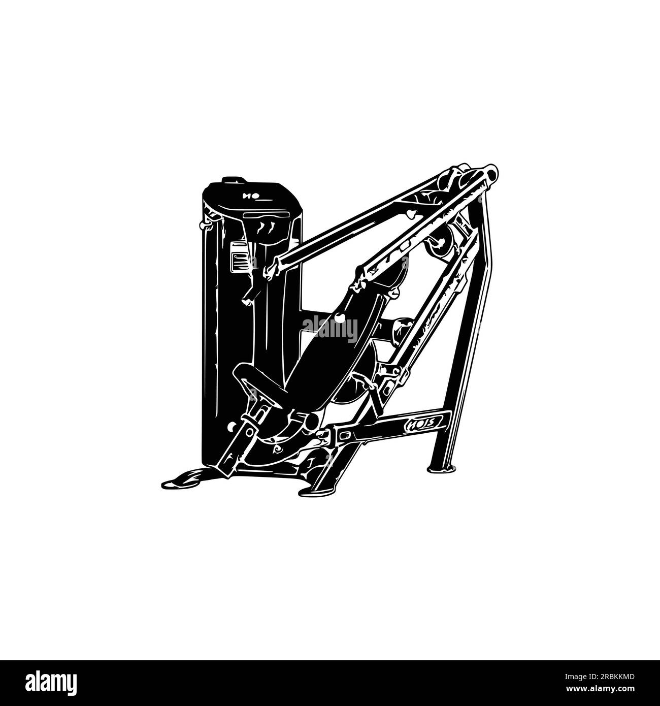 Chest press machine Stock Vector Images - Alamy
