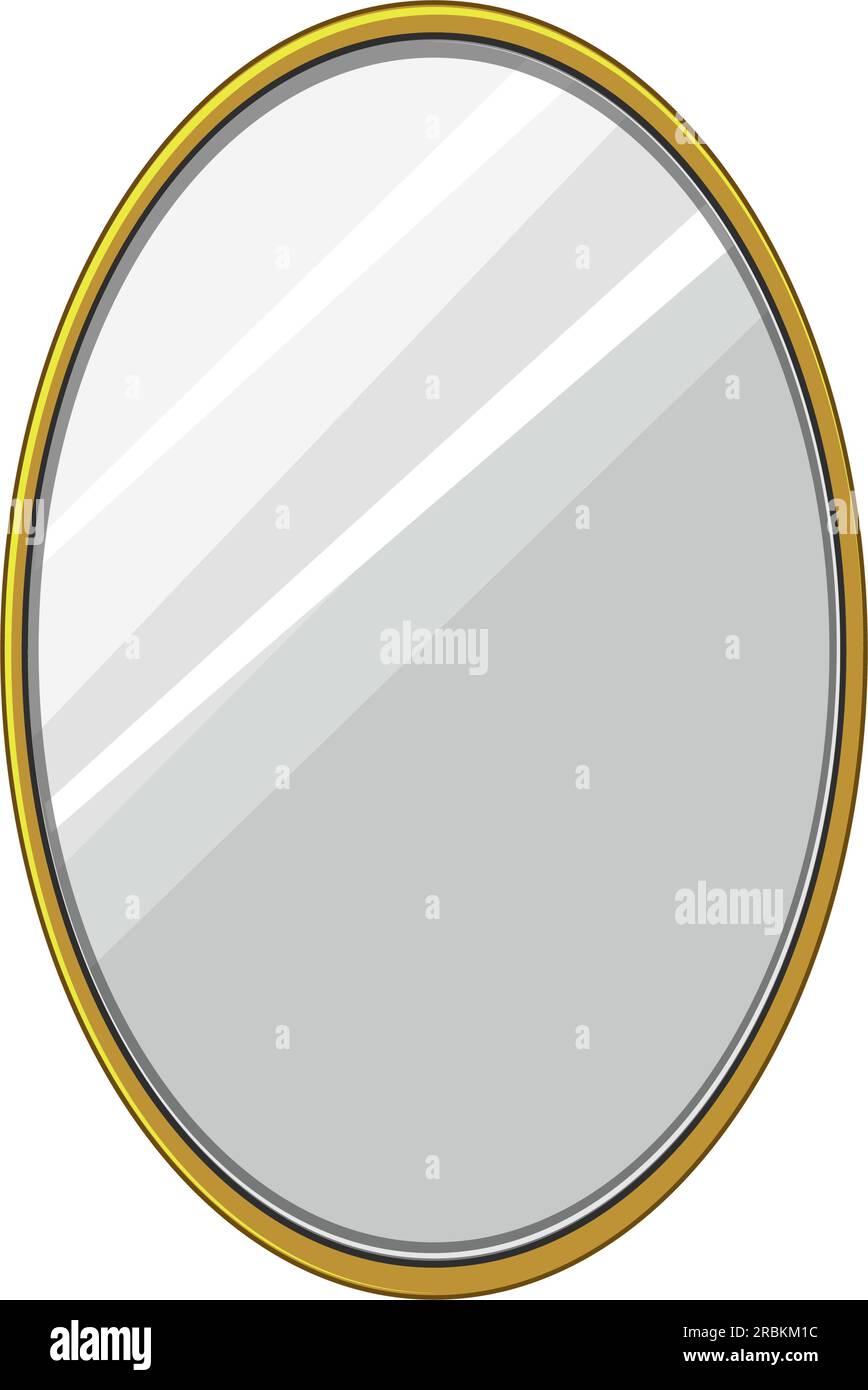 modern wall mirror cartoon vector illustration Stock Vector Image & Art ...