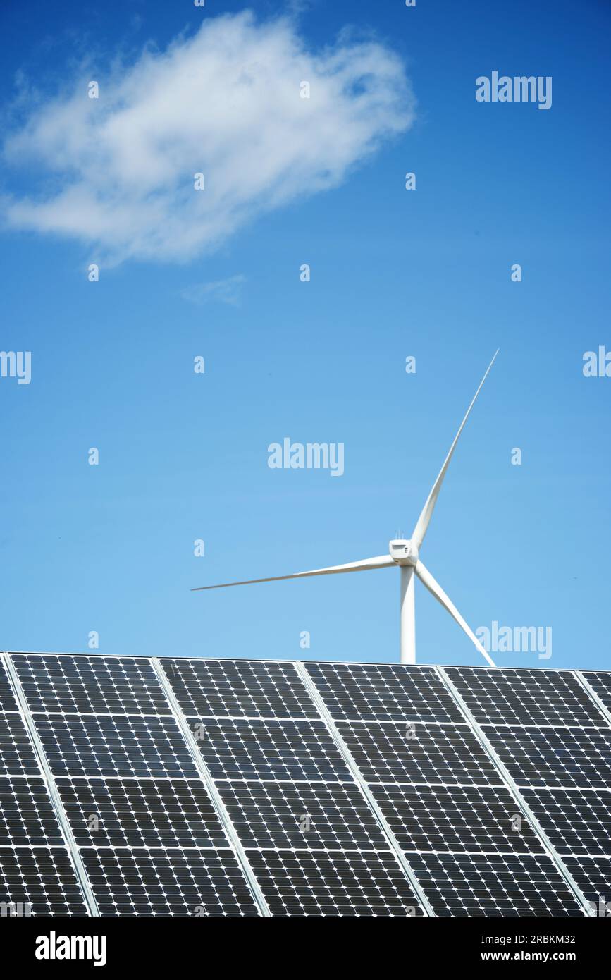 Solar panel and windmill hi-res stock photography and images - Alamy