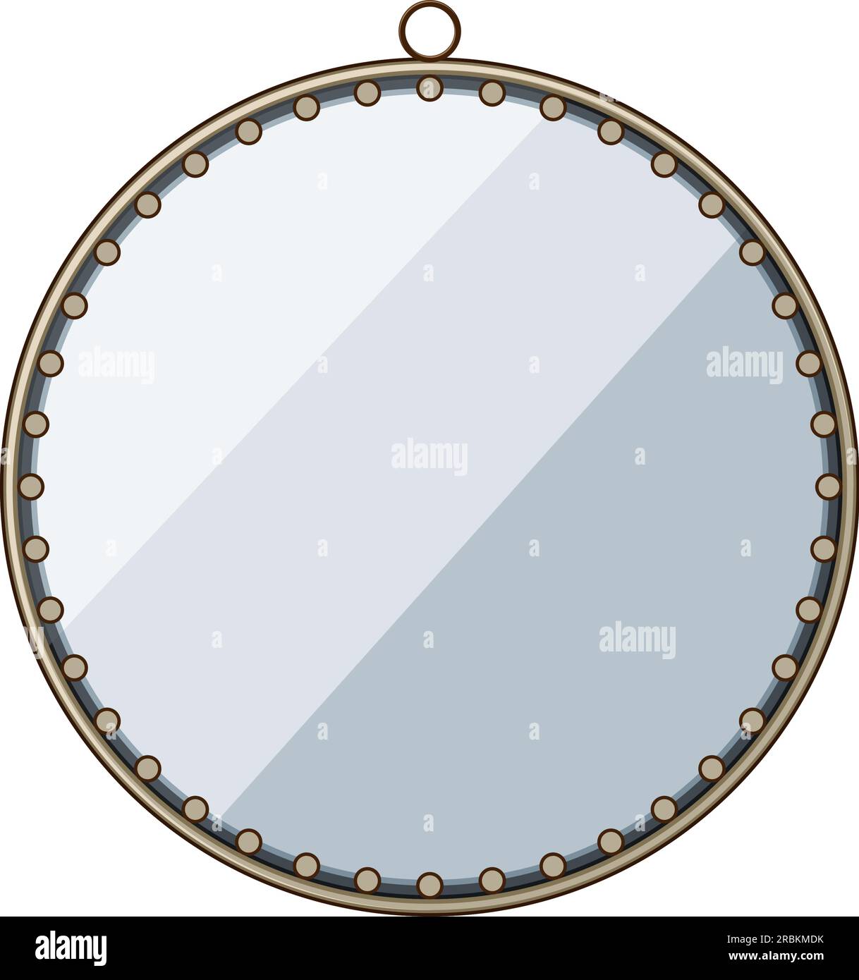 Modern round wall mirror Cut Out Stock Images & Pictures - Alamy