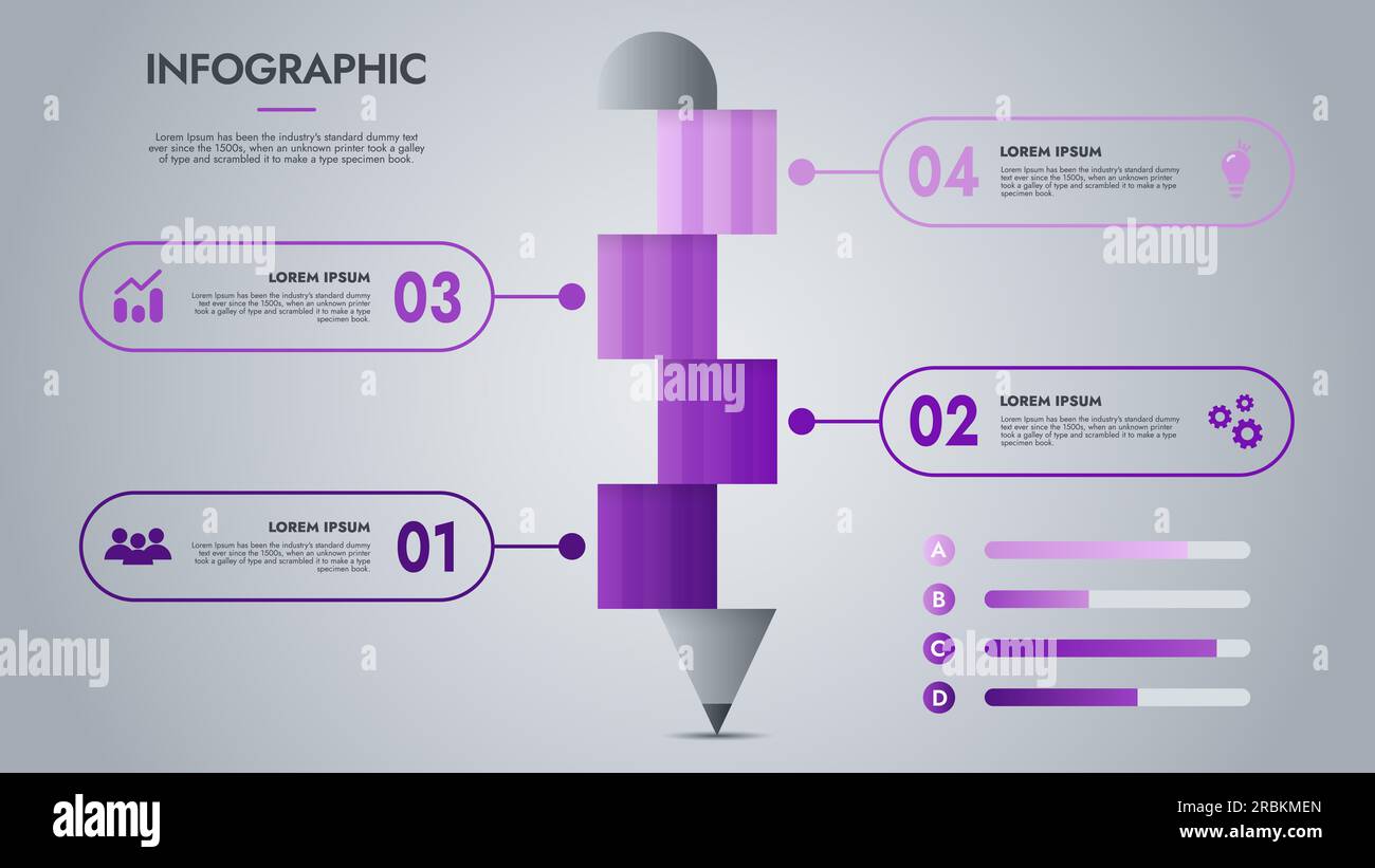 Infographic template for presentations and features data visualization ...