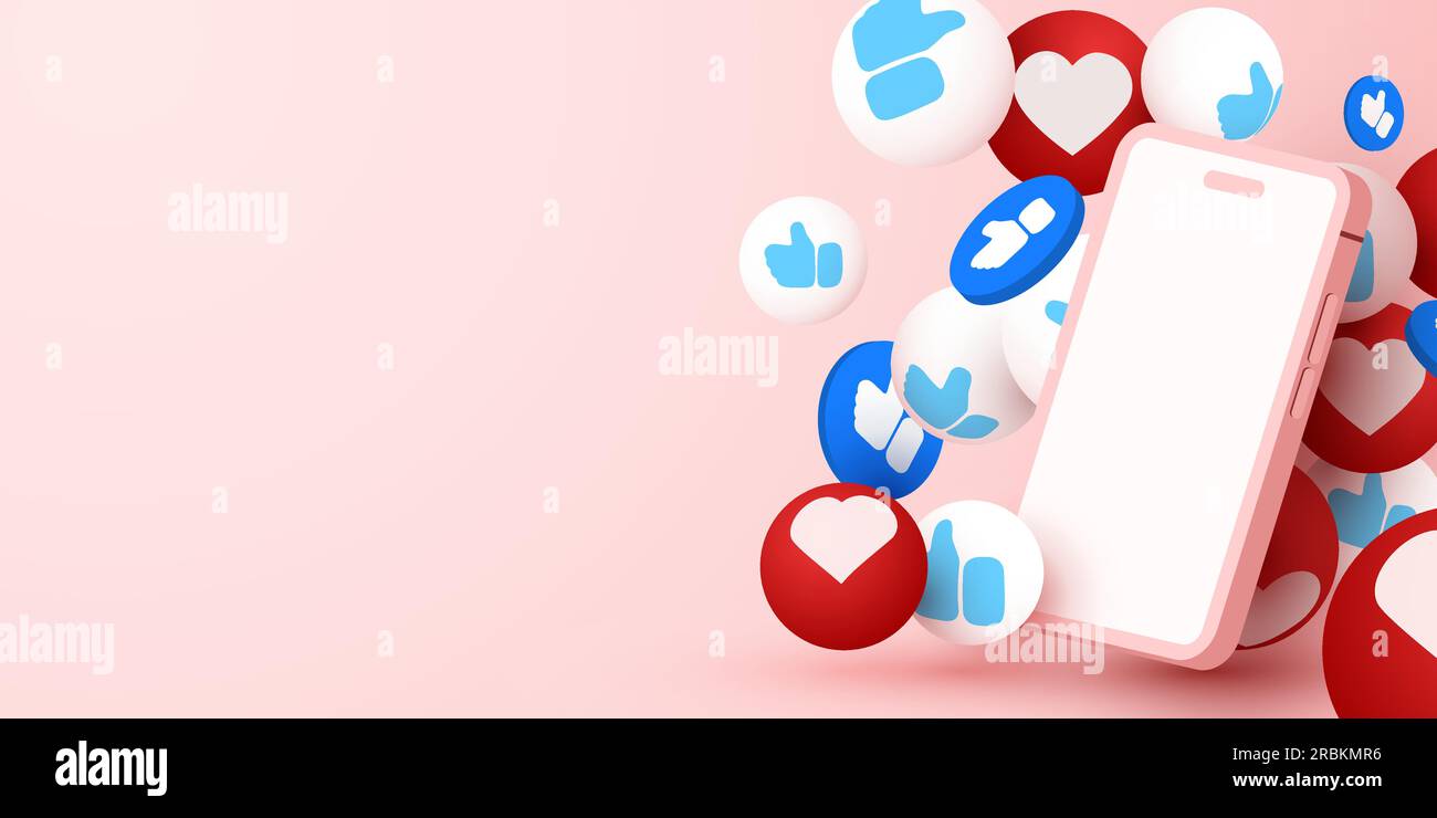 Mobile app reaction symbols hi-res stock photography and images - Alamy