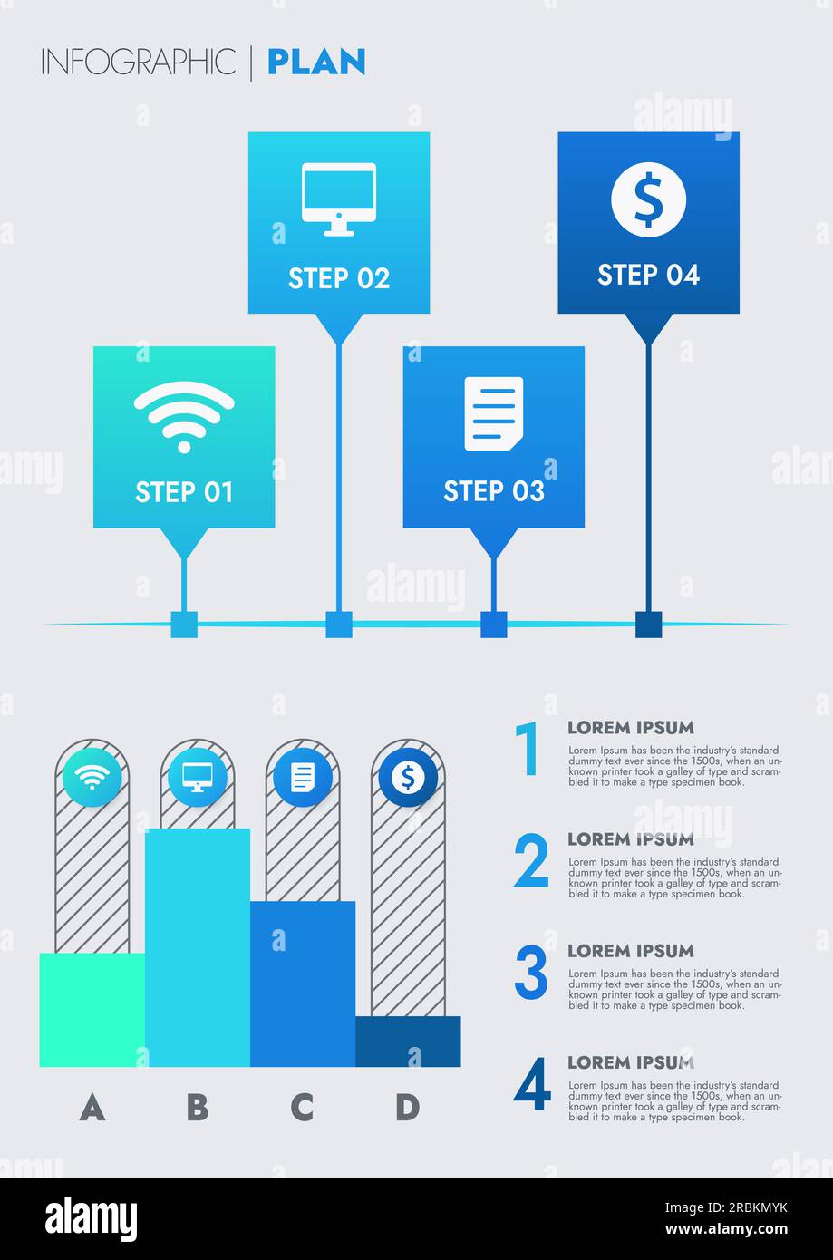 Infographic template for presentations and features data visualization ...