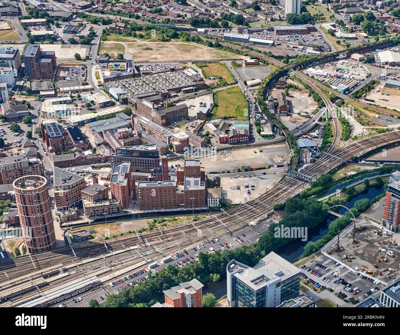 An aerial photograph of the Holbeck area of Leeds City Centre, West ...