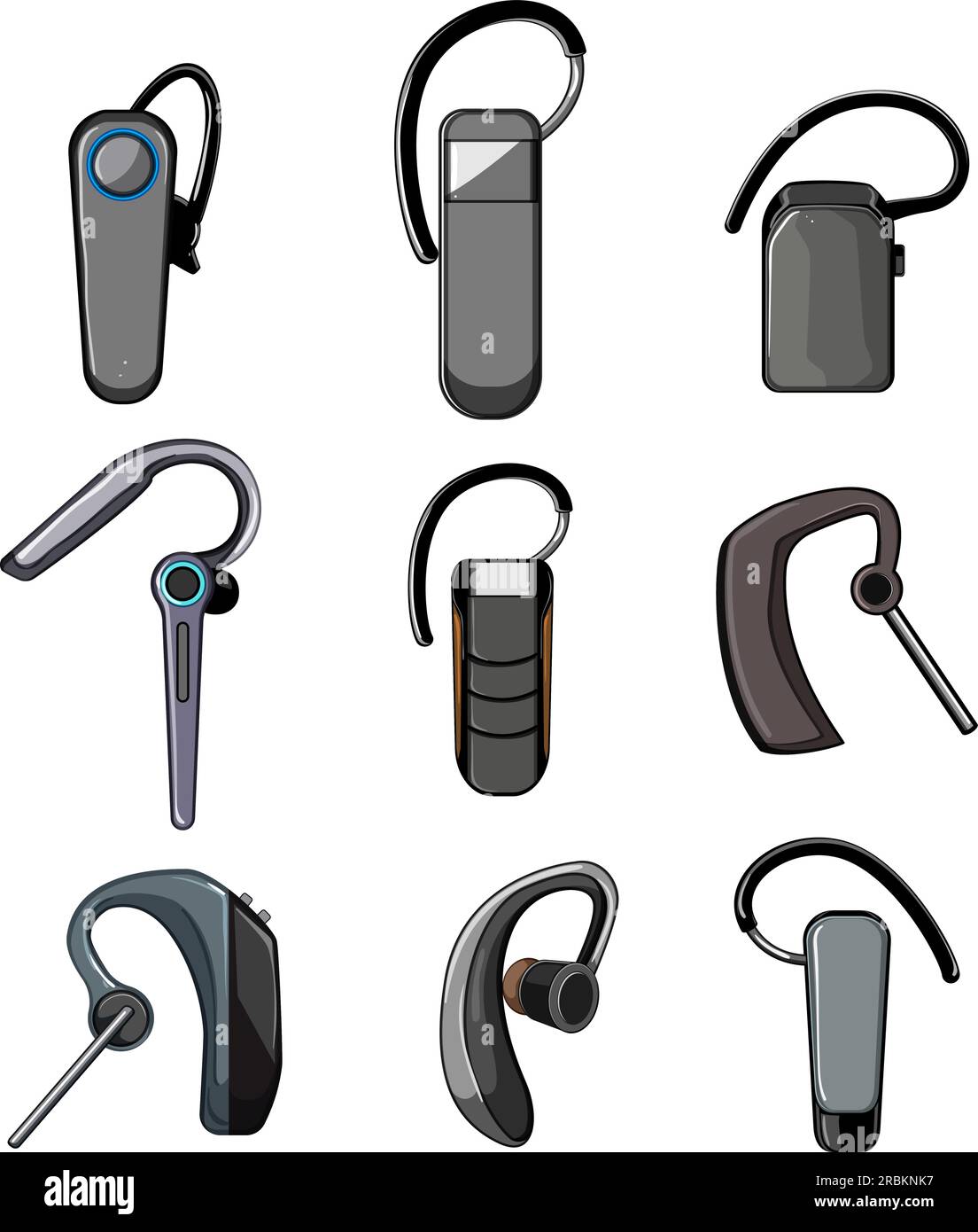 headset audio set cartoon vector illustration Stock Vector Image & Art ...