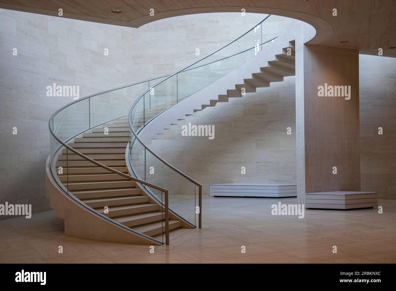 Staircase in the Mudam – Museum of Contemporary Art of Luxembourg ...
