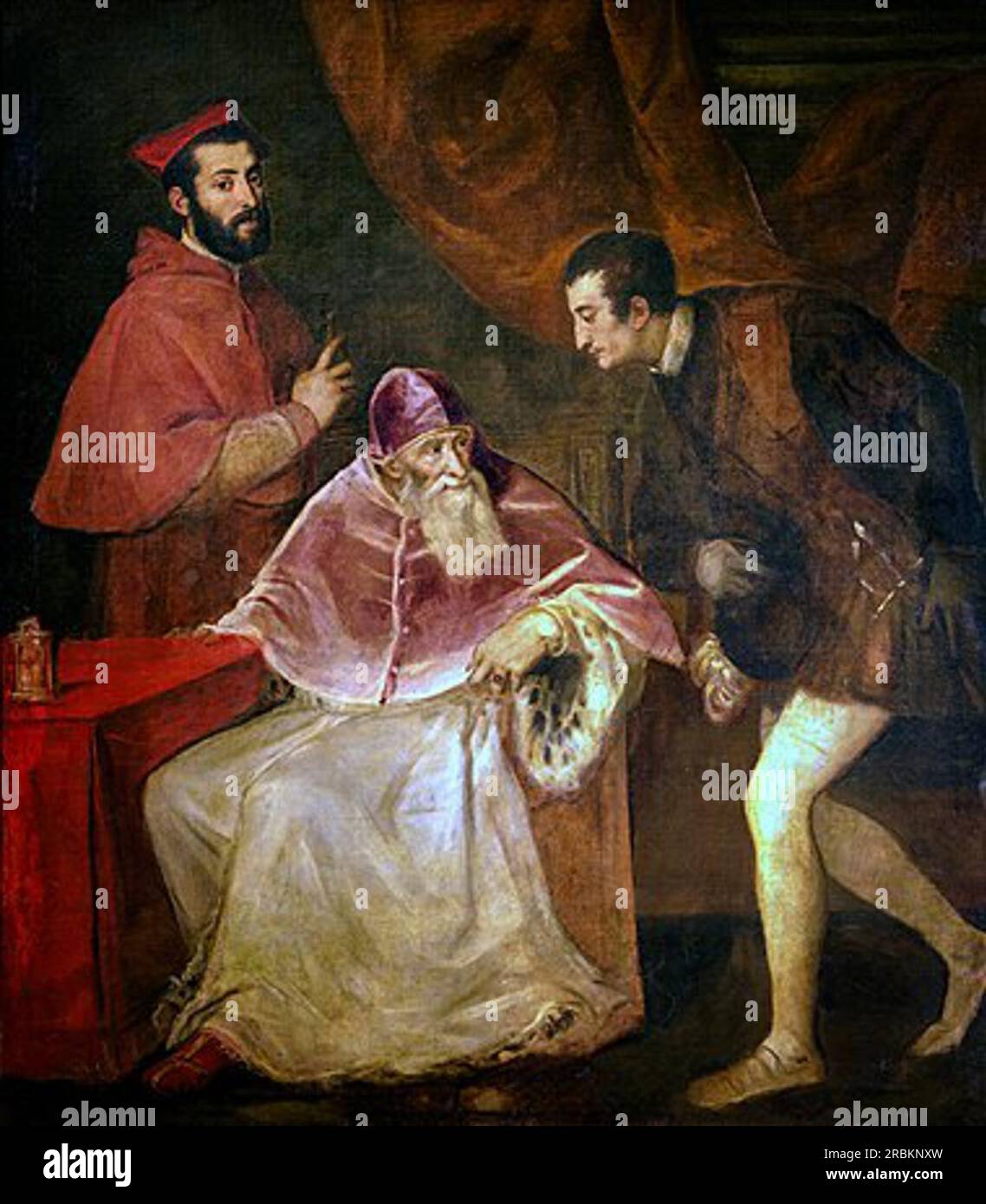Portrait of Pope Paul III, Cardinal Alessandro Farnese and Duke Ottavio ...
