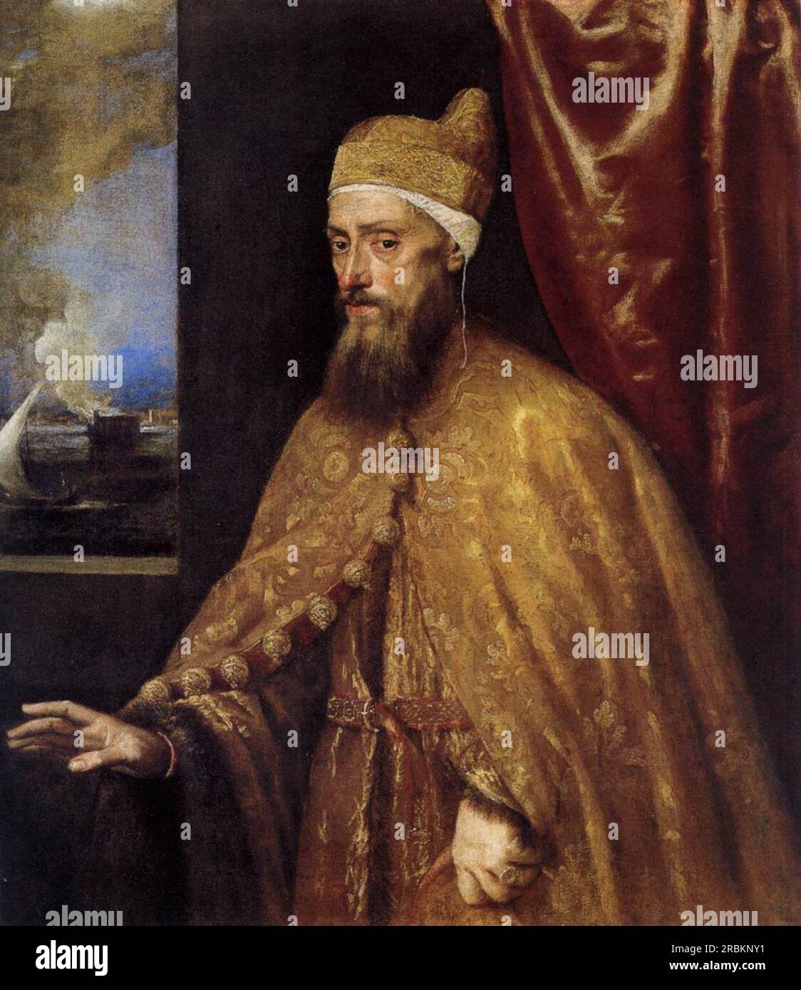 Portrait of the Doge Francesco Venier 1556 by Titian Stock Photo - Alamy