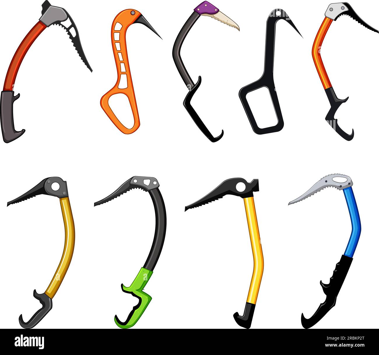 piolet ice tool set cartoon vector illustration Stock Vector Image ...