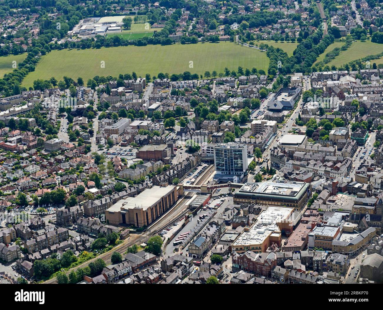 An aerial photograph of Harrogate town centre, north Yorkshire ...