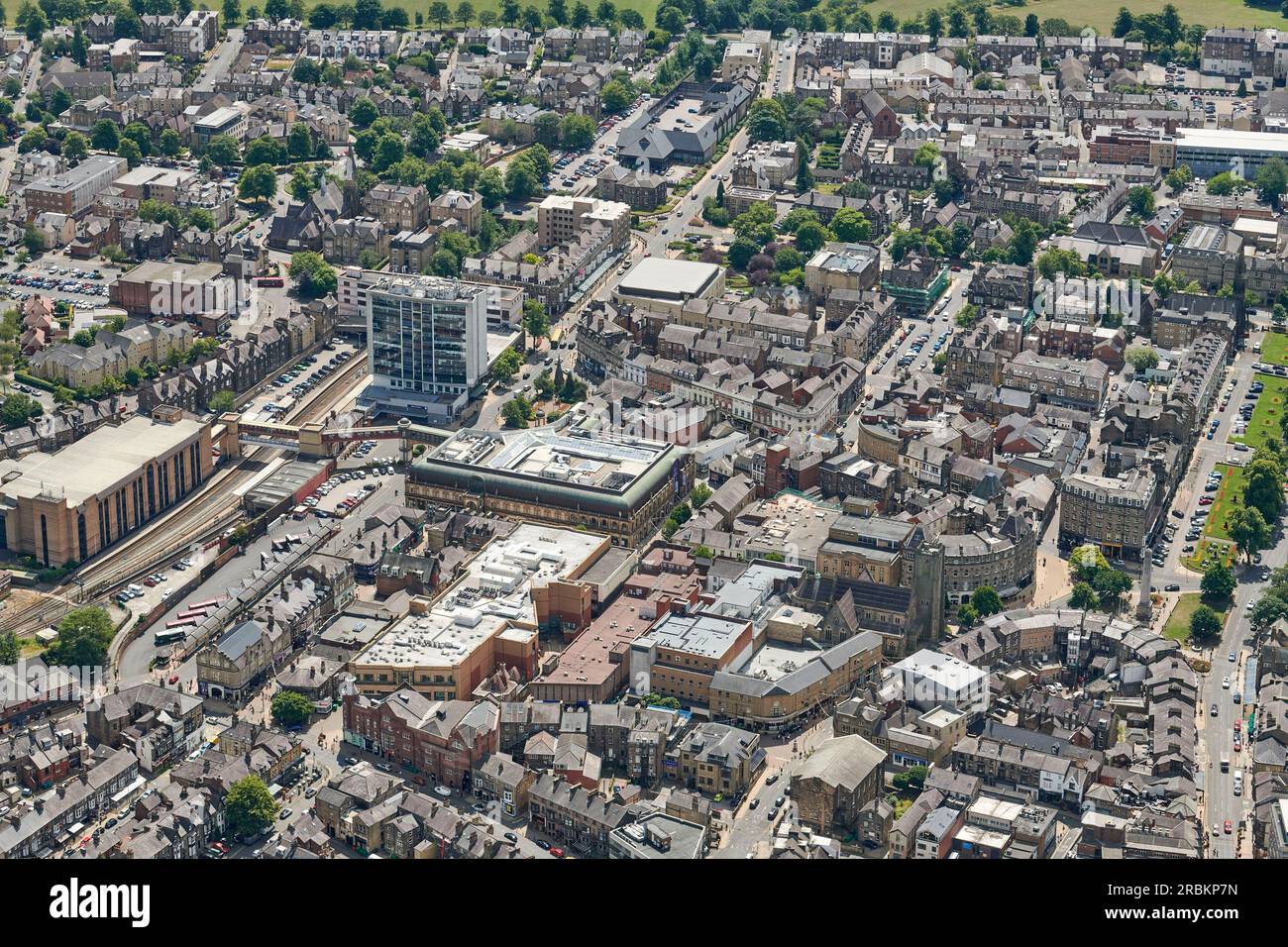 An aerial photograph of Harrogate town centre, north Yorkshire ...