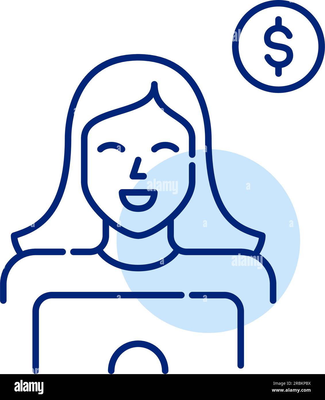 Smiling corporate woman using Stock Vector Images - Alamy