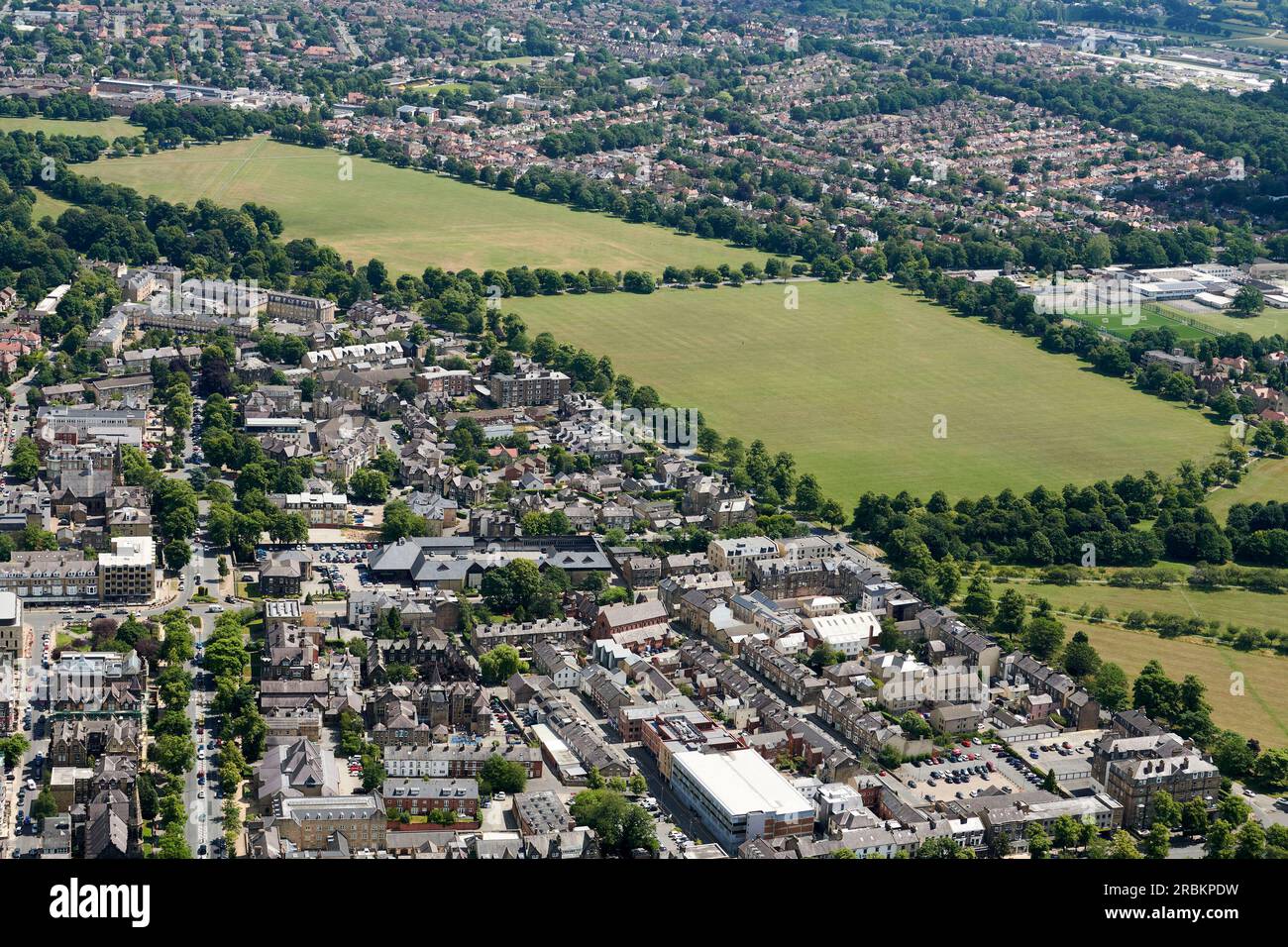 An aerial photograph of Harrogate town centre, north Yorkshire ...