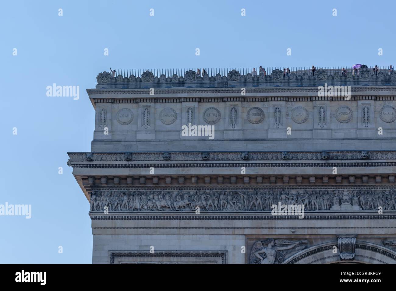 Paris, France - June 25, 2023 : View of the famous Arc de Triomphe, the ...