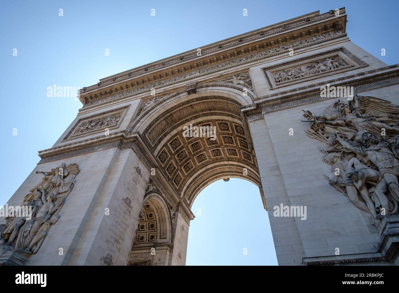 Paris, France - June 25, 2023 : View of the famous Arc de Triomphe, the ...