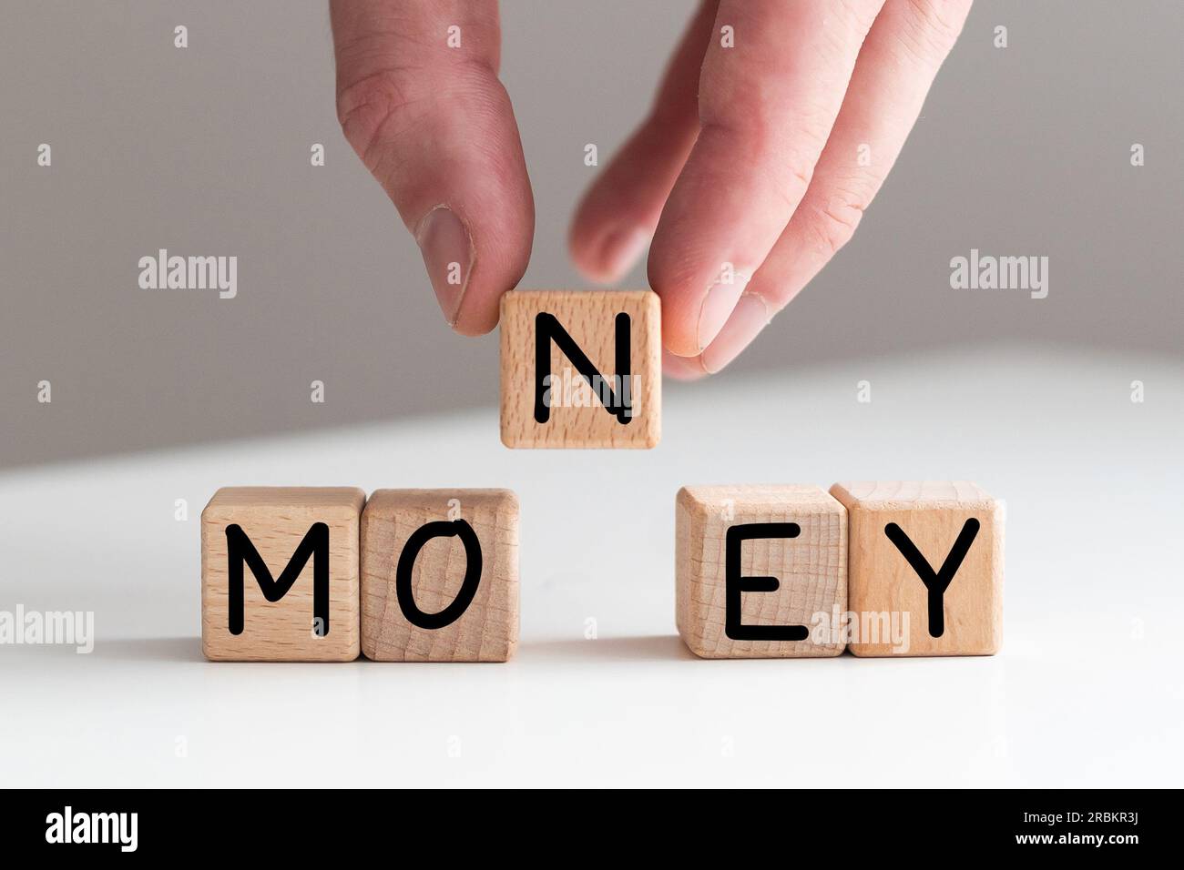 Wooden blocks spell economy word hi-res stock photography and images ...
